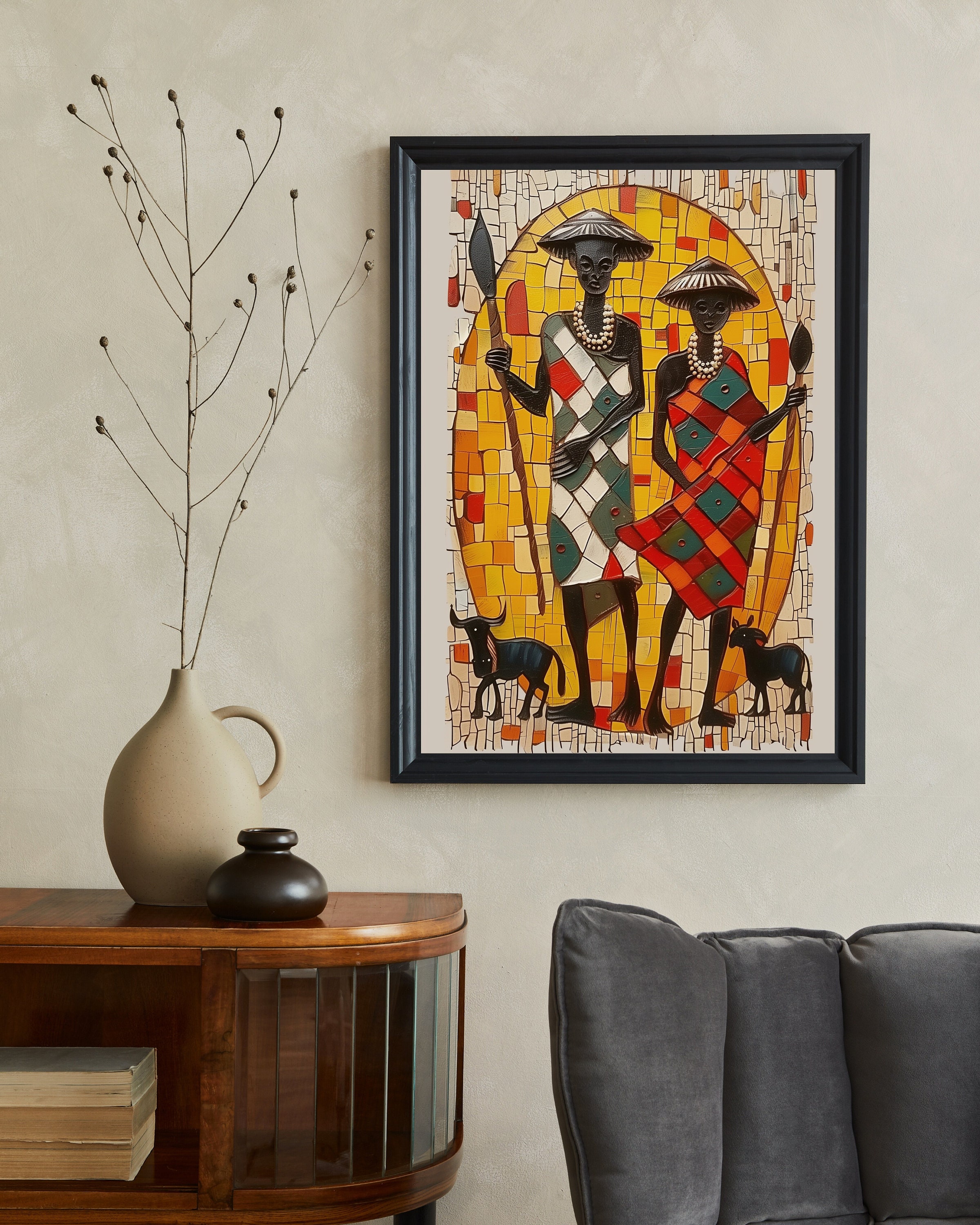 Modern African American Art, Black Woman Art, Tribal Art, Abstract ...