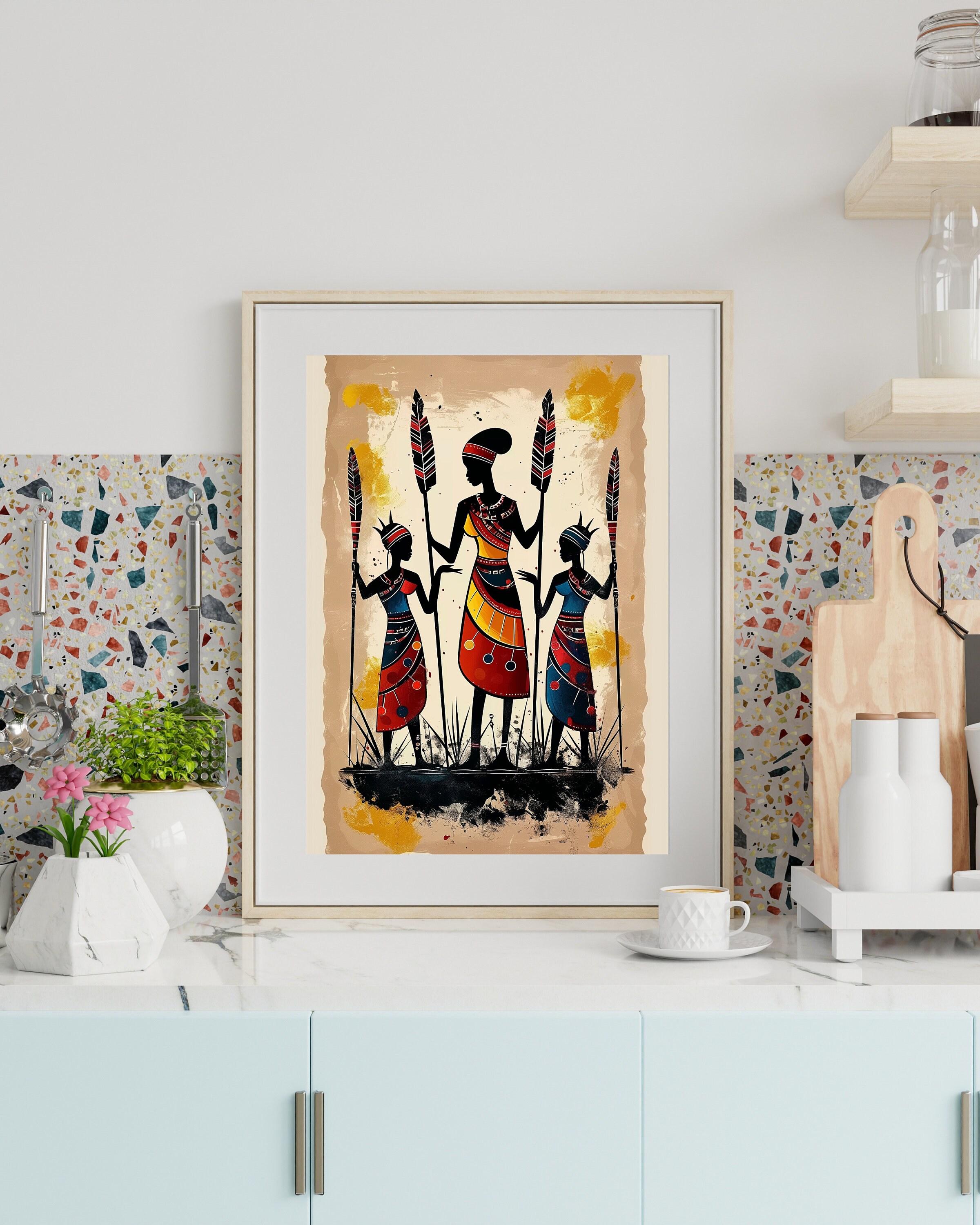 Modern African American Art, Black Woman Art, Tribal Art, Abstract ...