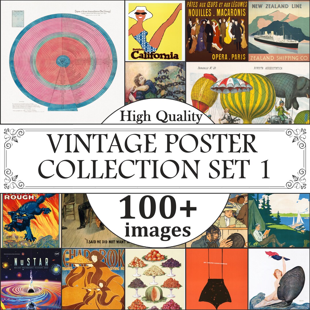 Vintage Posters, Vintage Prints, Old Posters, Wall Collage, Eclectic ...