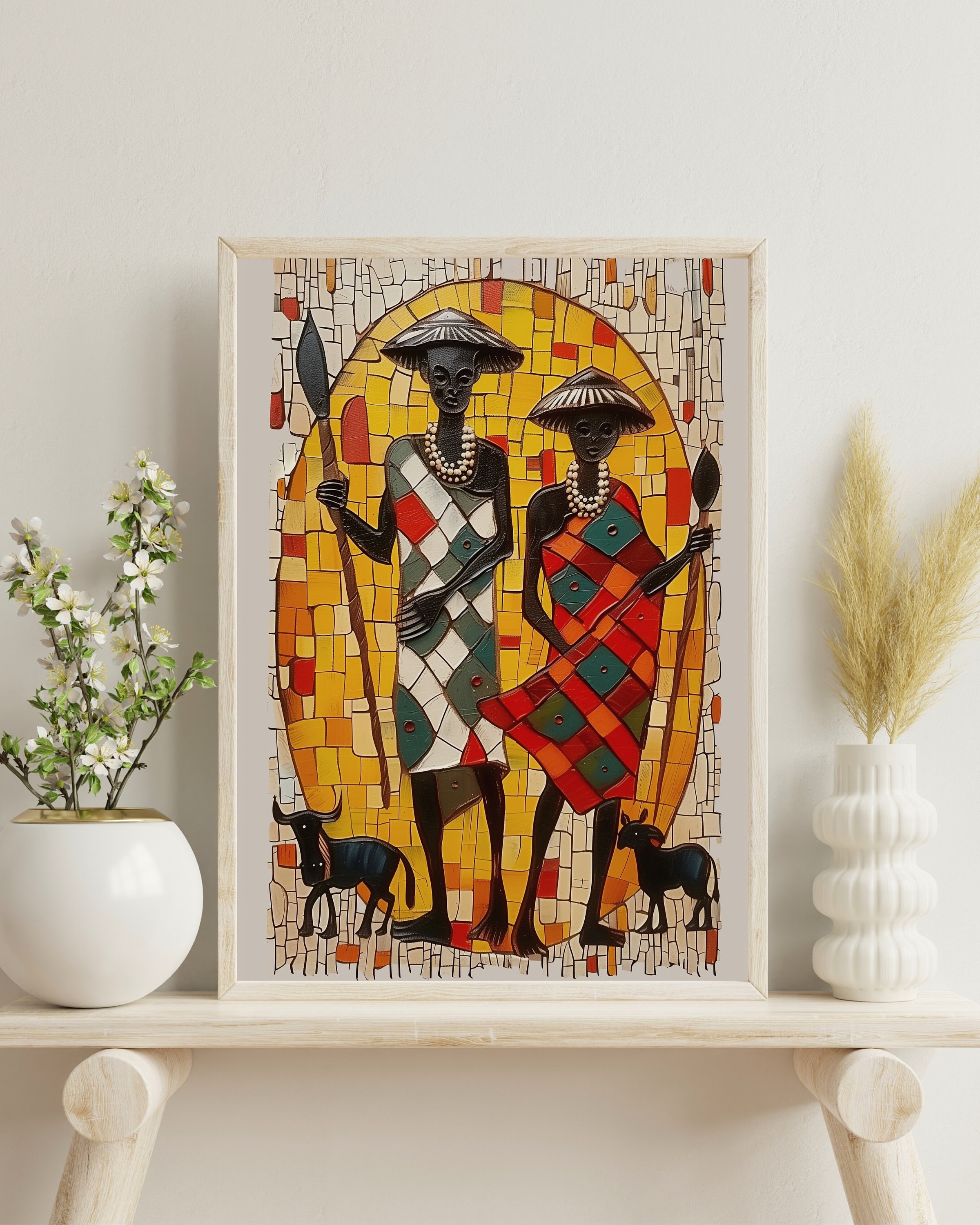 Modern African American Art, Black Woman Art, Tribal Art, Abstract ...
