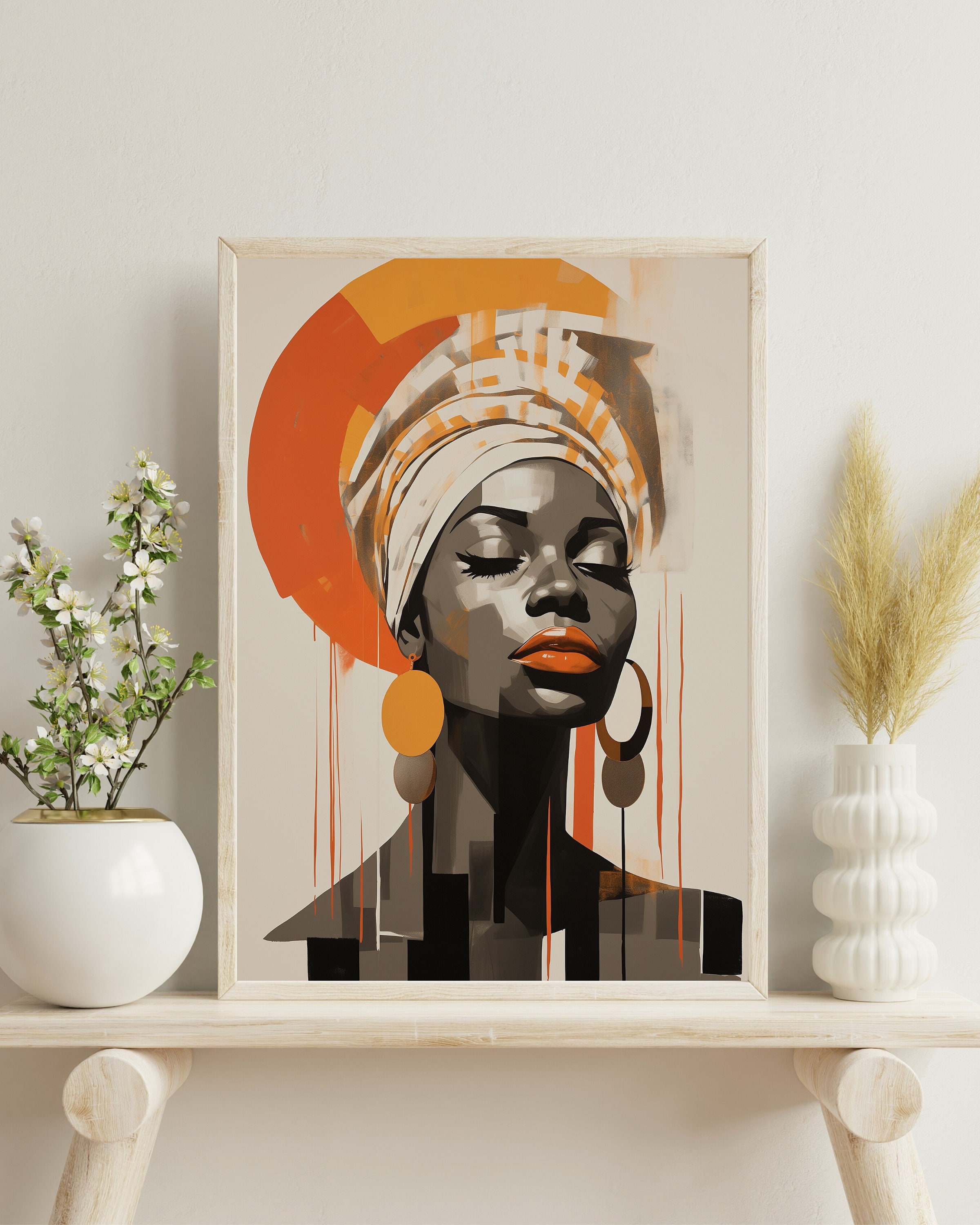 Modern African American Art, Black Woman Art, Tribal Art, Abstract ...