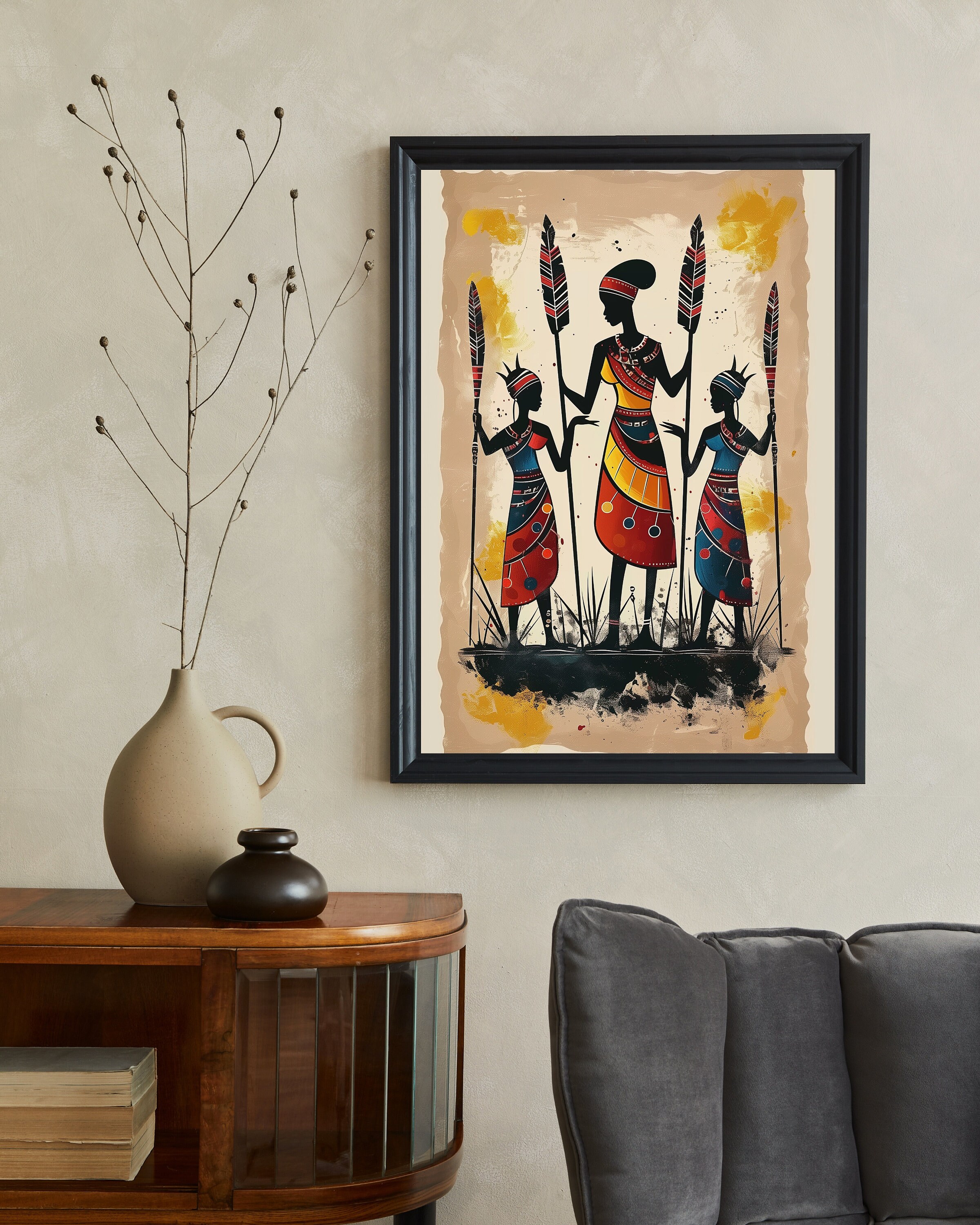 Modern African American Art, Black Woman Art, Tribal Art, Abstract ...