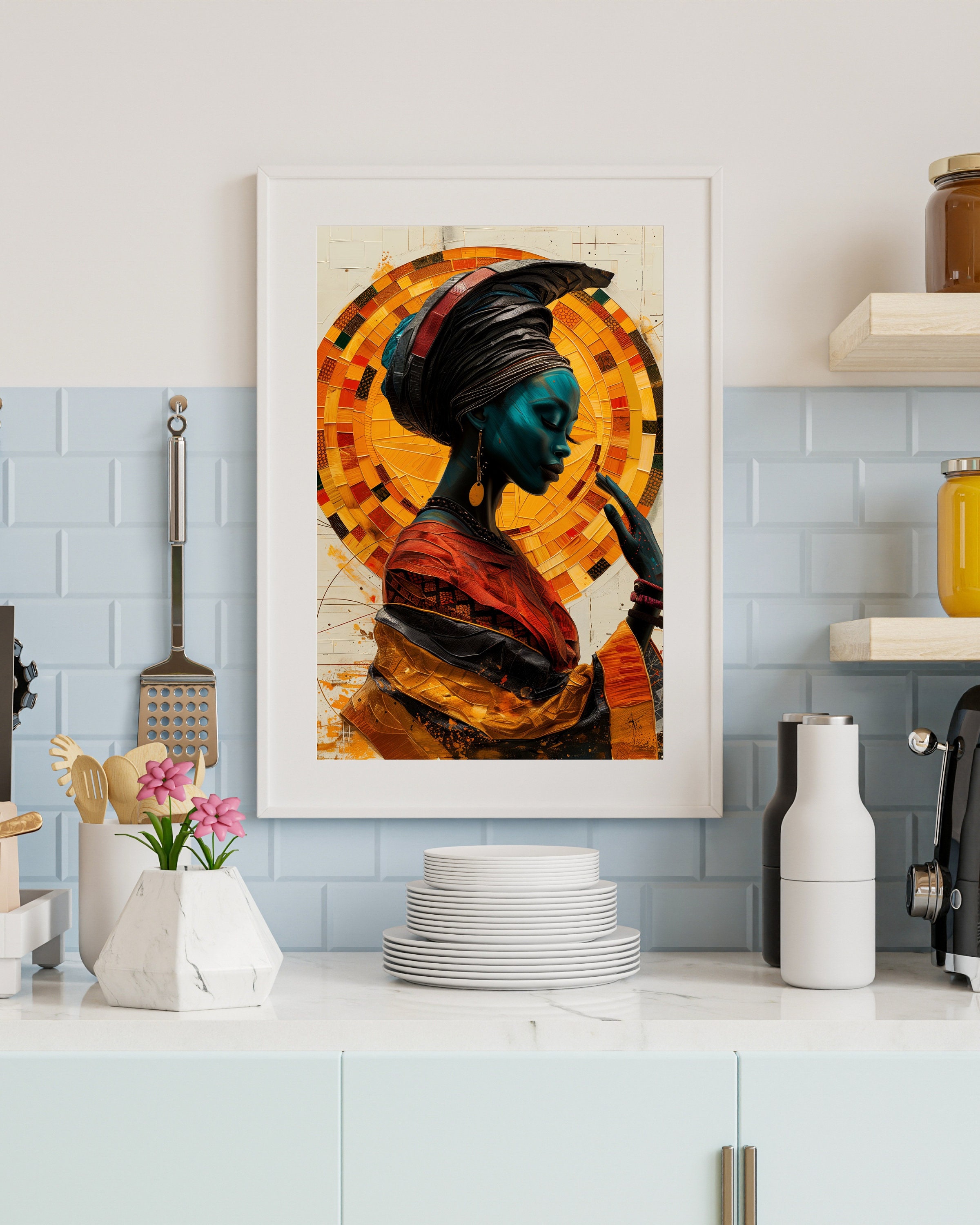 Modern African American Art, Black Woman Art, Tribal Art, Abstract ...