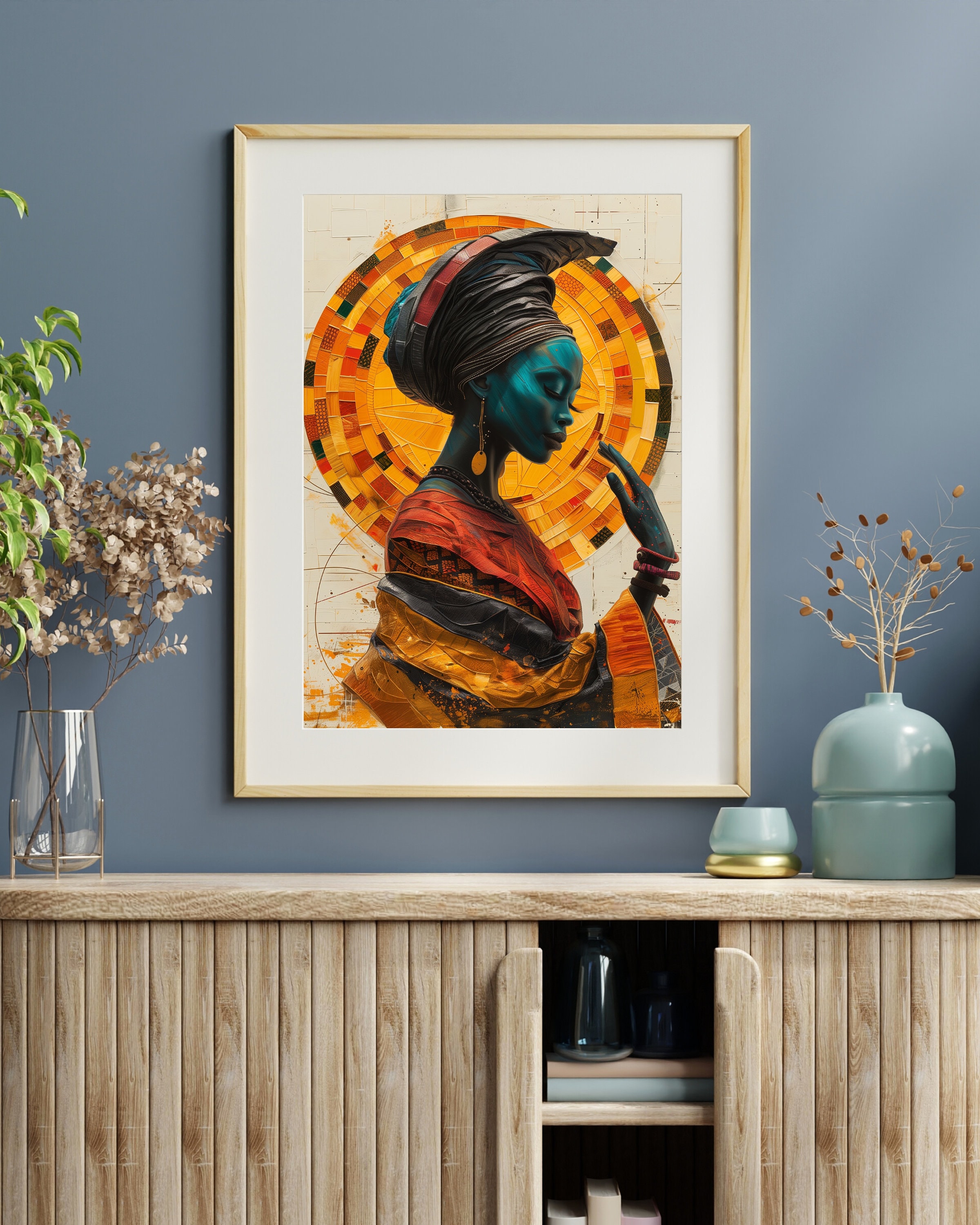 Modern African American Art, Black Woman Art, Tribal Art, Abstract ...