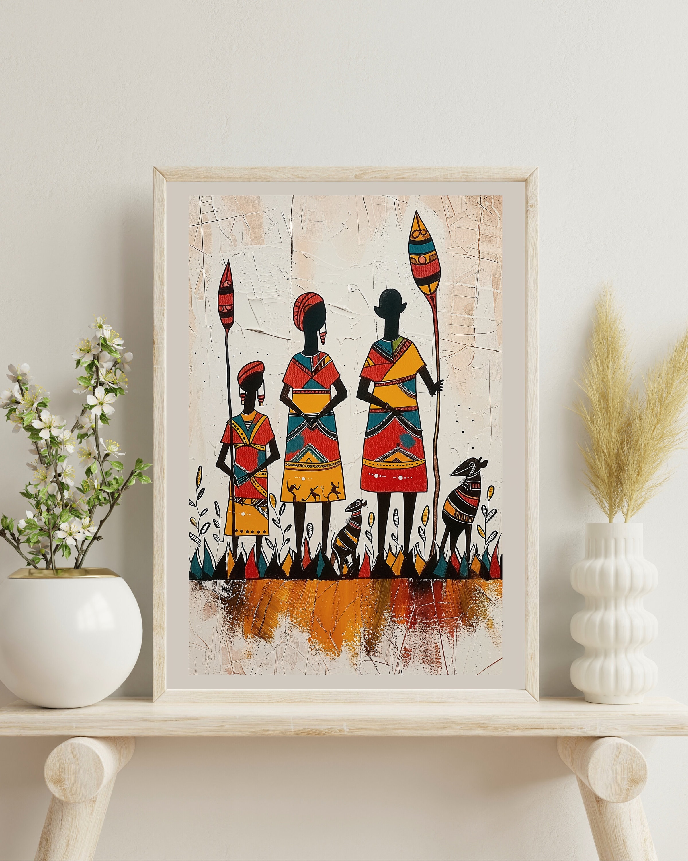 Modern African American Art, Black Woman Art, Tribal Art, Abstract ...