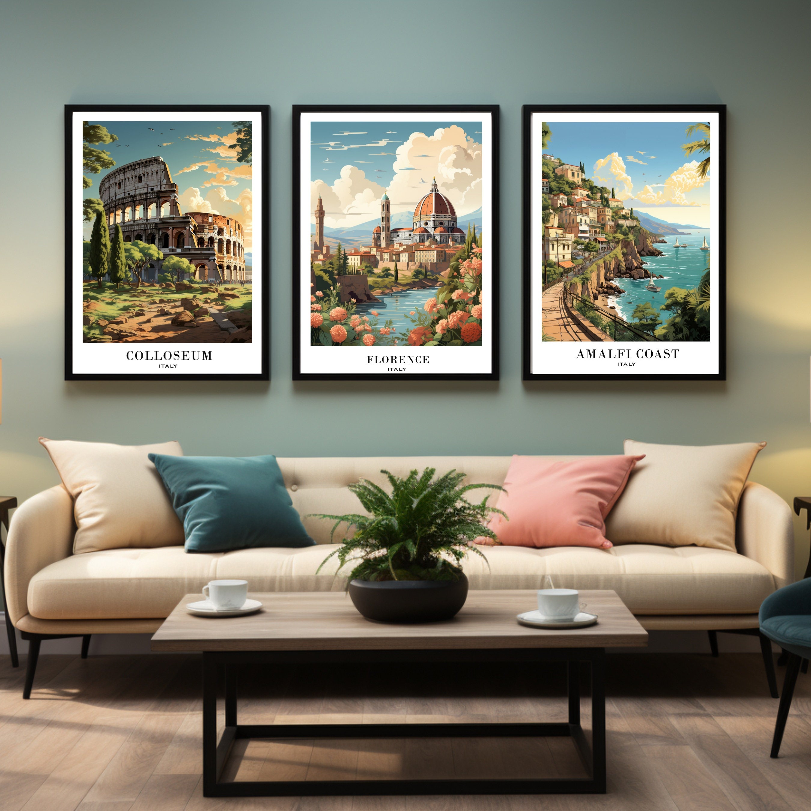 14 Italy Famous Travel Place Posters, Italy Travel Posters, Italy ...