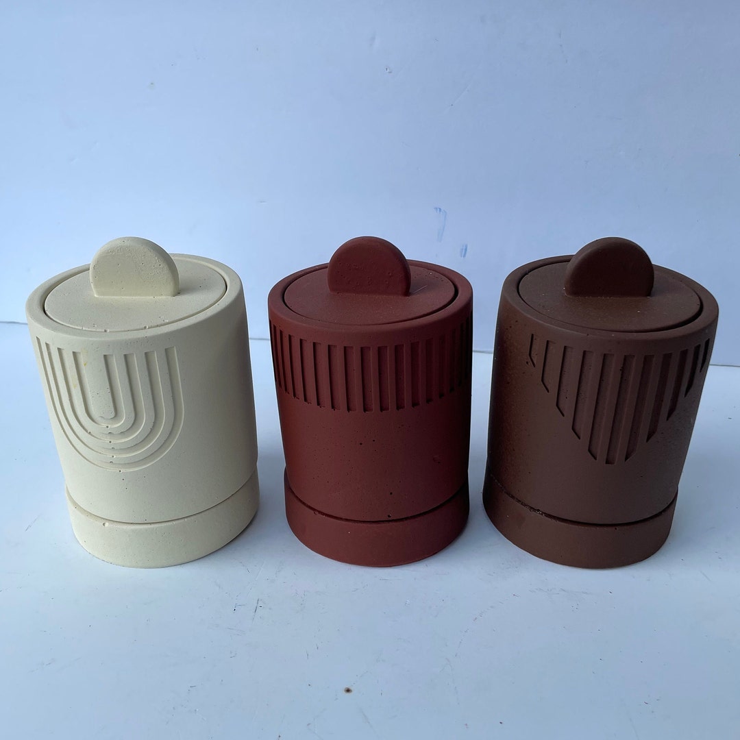 Concrete Jar With Lid - Etsy