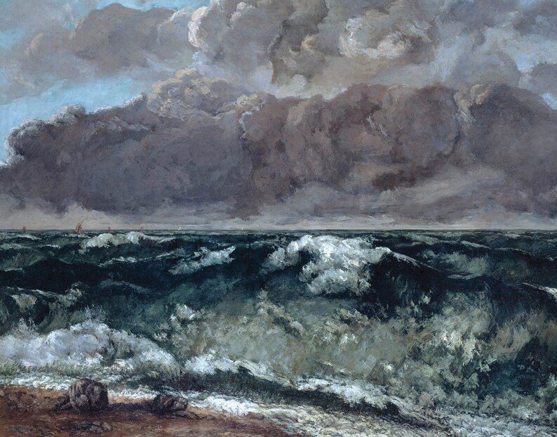La Vague by Gustave Courbet ART PRINT - Etsy