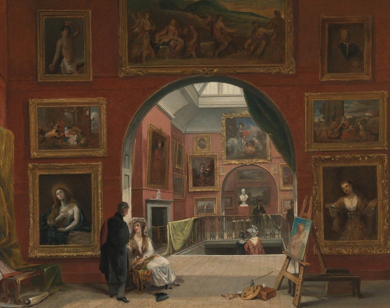 Interior of the British Institution by Alfred Woolmer - ART PRINT ...