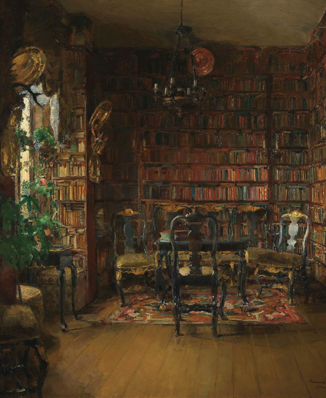 The Library of Thorvald Boeck by Harriet Backer ART PRINT - Etsy