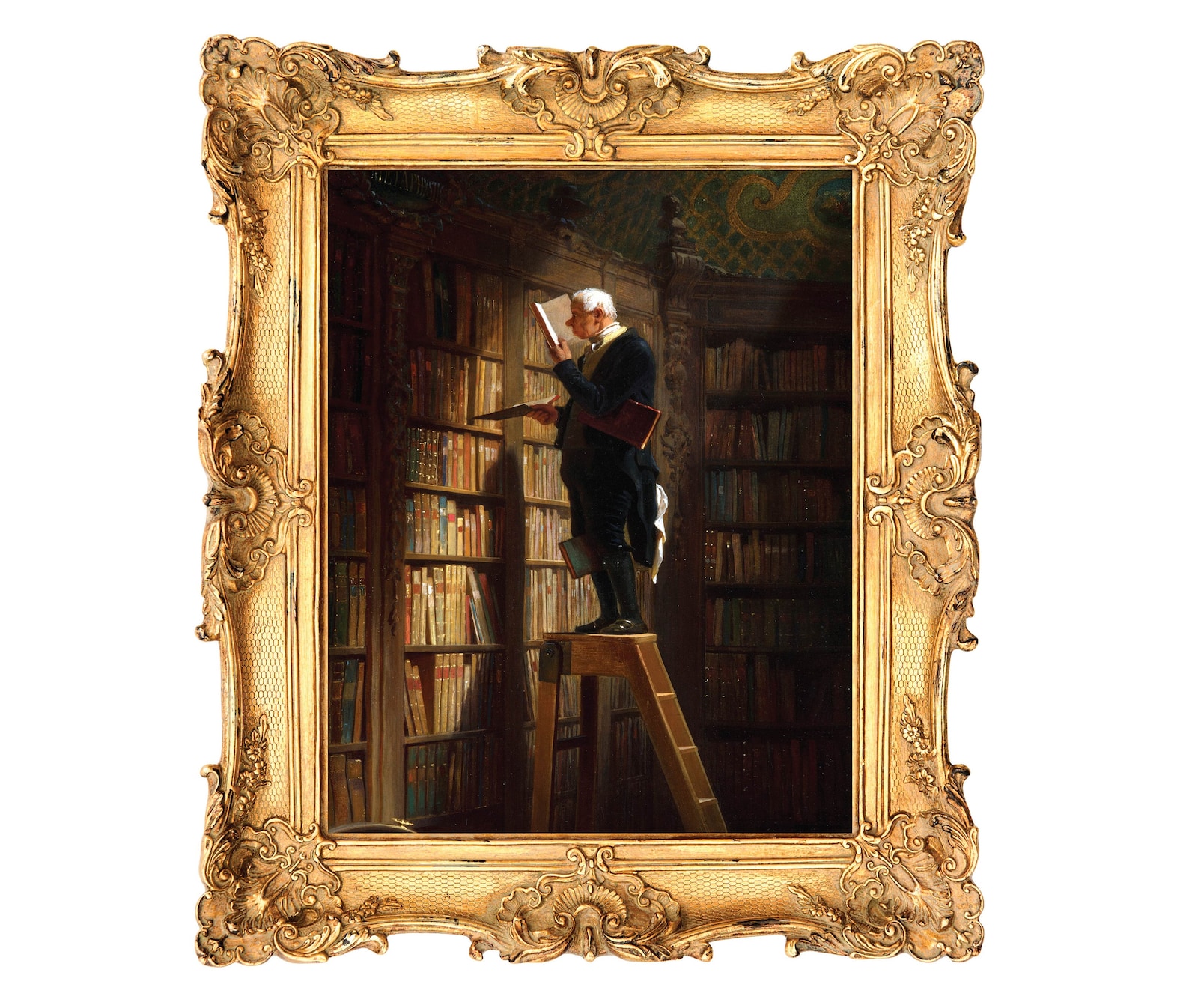 The Bookworm by Carl Spitzweg ART PRINT - Etsy