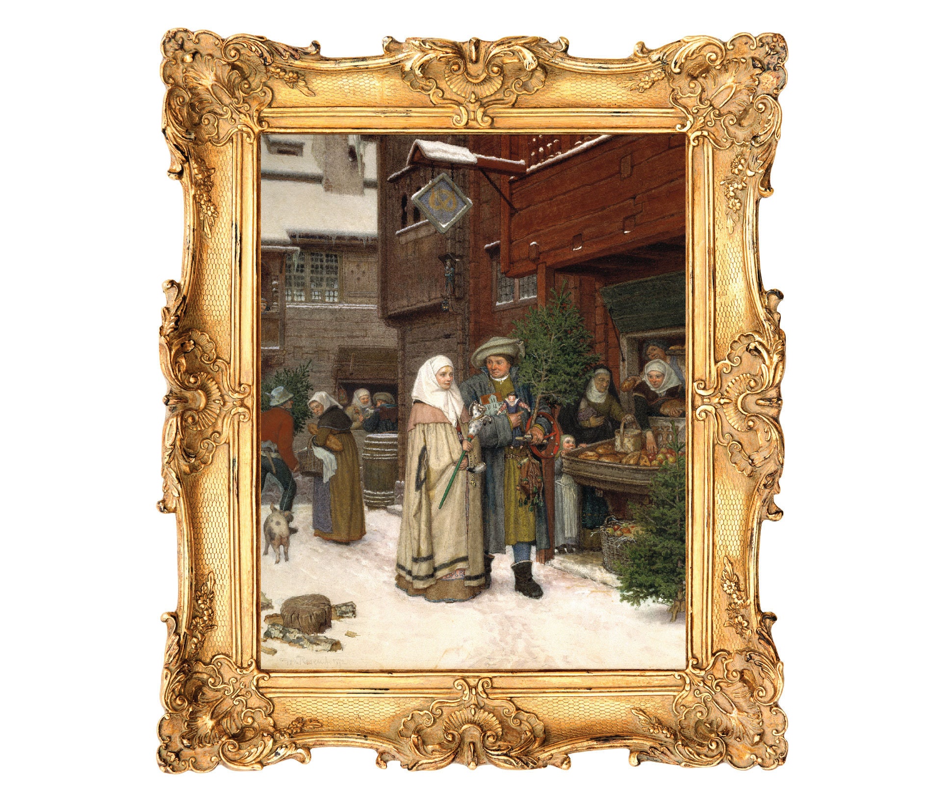 The Christmas Fair by Georg Von Rosen ART PRINT - Etsy
