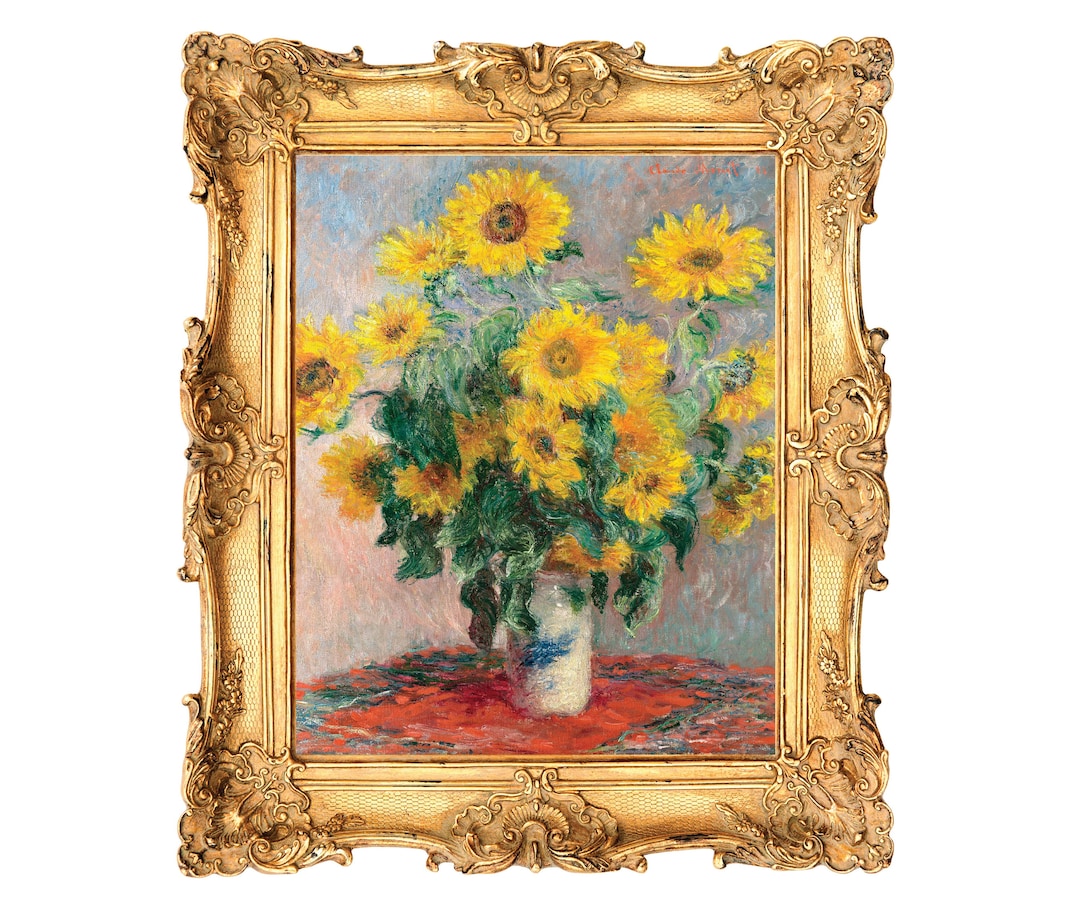 Bouquet of Sunflowers by Claude Monet - ART PRINT - Etsy