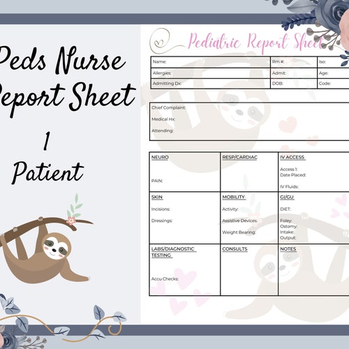 CNA Report Sheet - Etsy