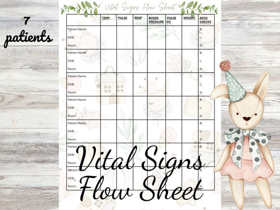 Vital Signs Flow Sheet