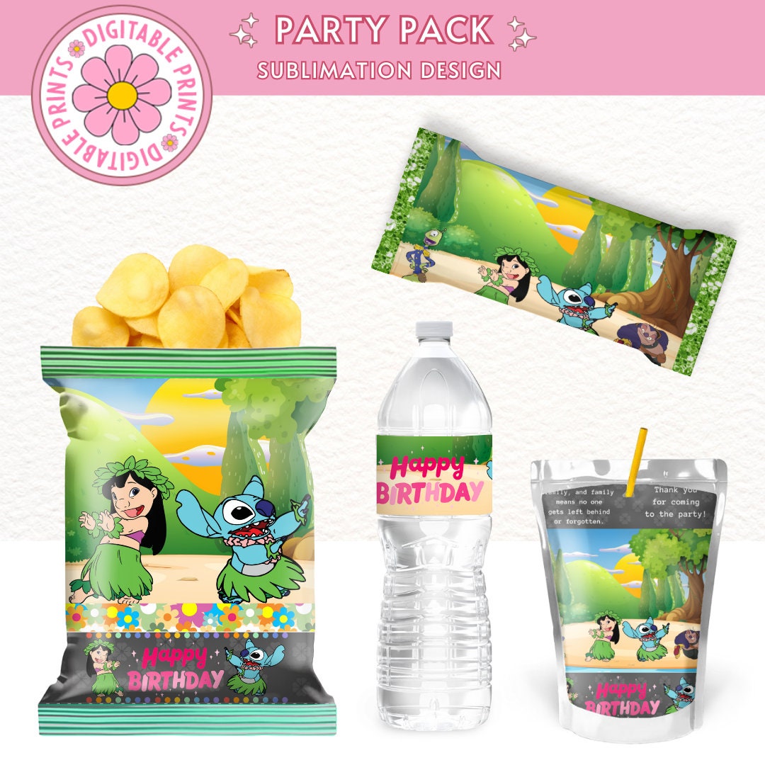 Lilo and Stitch Chip Bag Labels Lilo and Stitch Snack Labels Lilo and ...