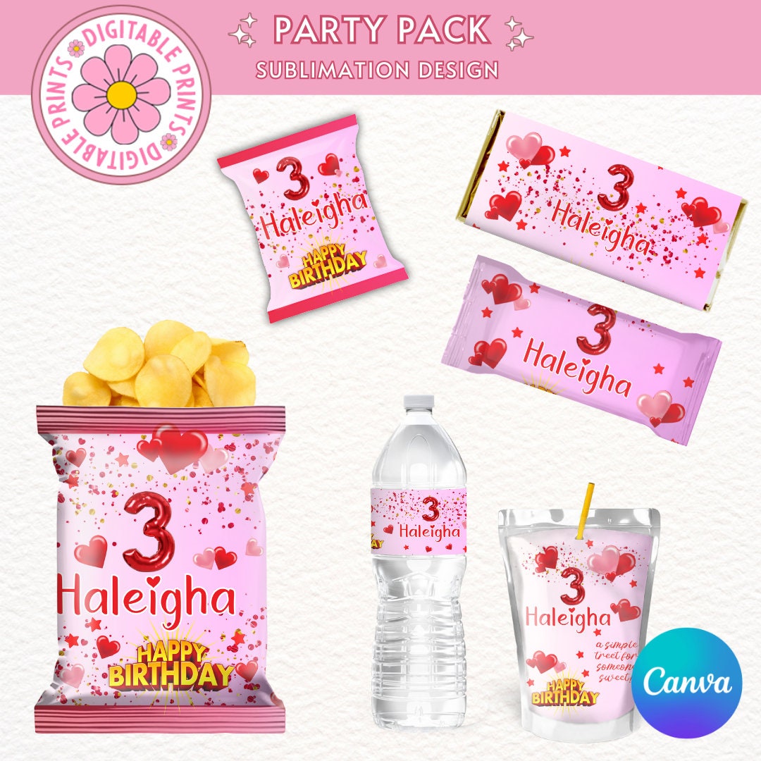 Editable Happy Birthday Chip Bag Birthday Party Happy Birthday Favors ...