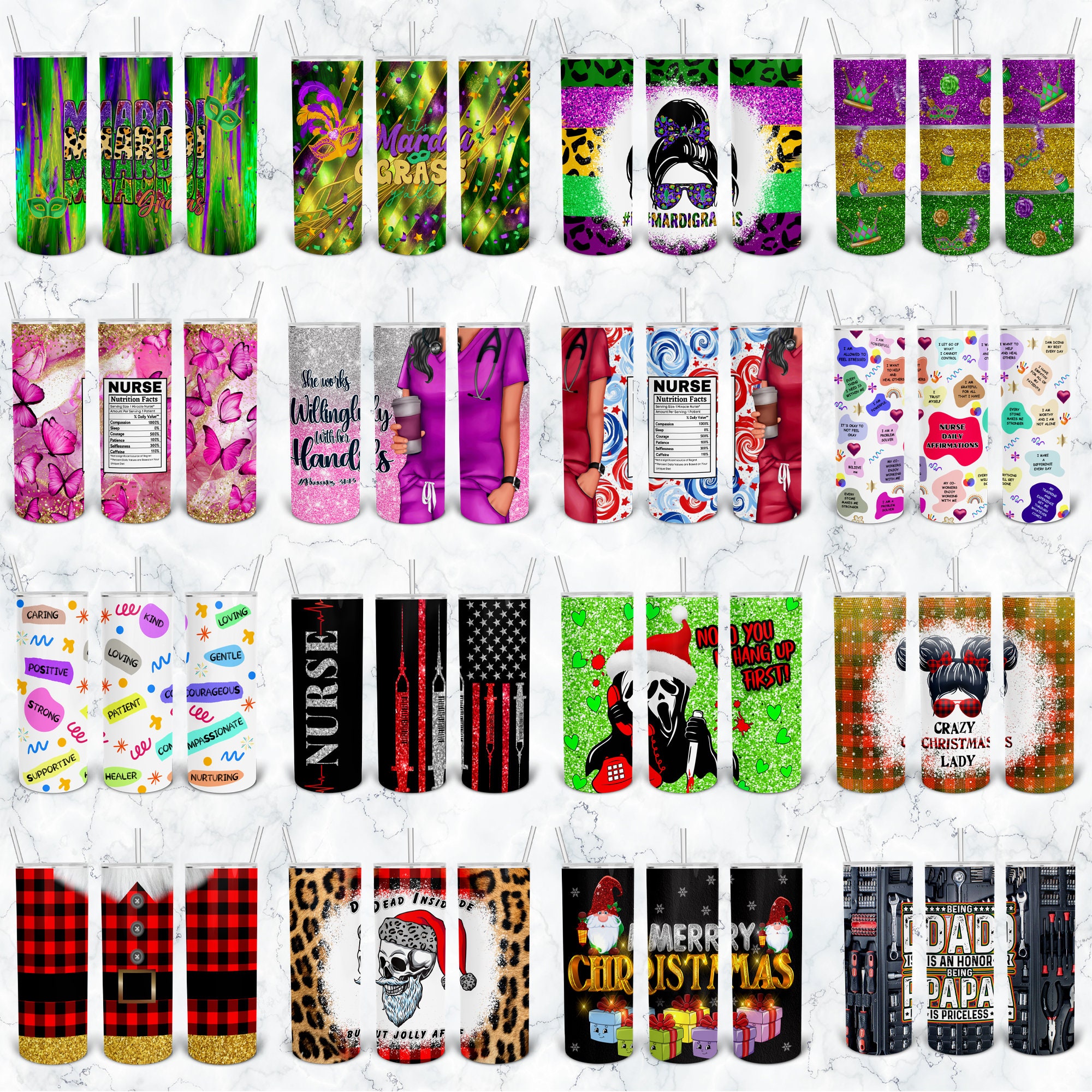 Cannabis Skull 20oz Tumbler Sublimation Wrap,neon Green Skeleton ...