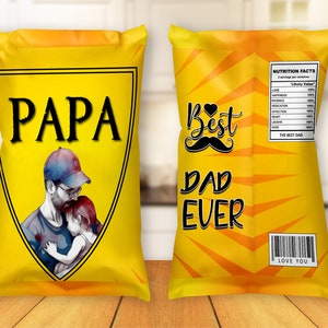 Dad Chip Bag Sublimation Designs Png Chip Bag Template Father Day Chip ...