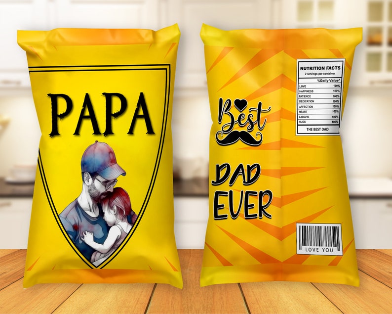 Dad Chip Bag Sublimation Designs Png Chip Bag Template - Etsy