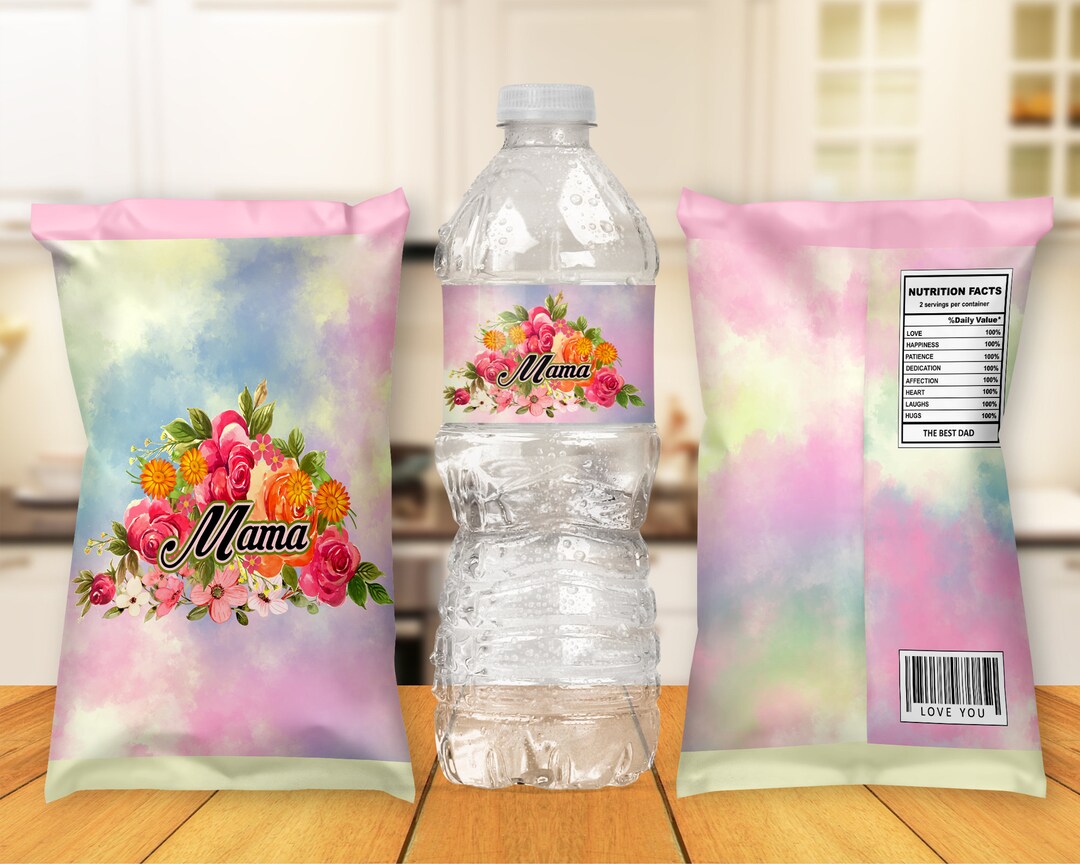 Mom Flowers Chip Bag Sublimation Designs Mother Day Custom Chip Bag ...