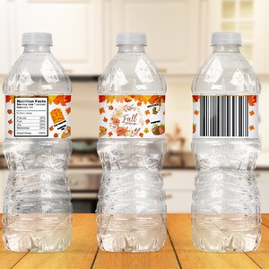 Fall Chip Bag Autumn Chip Bag Fall Water Bottle Template Autumn Water ...