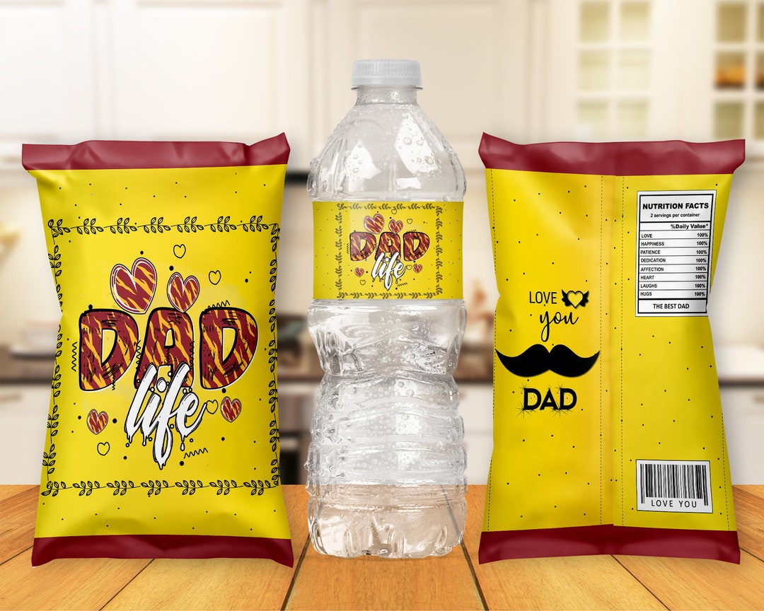 Dad Chip Bag Sublimation Designs Png Chip Bag Template Father Day Chip ...