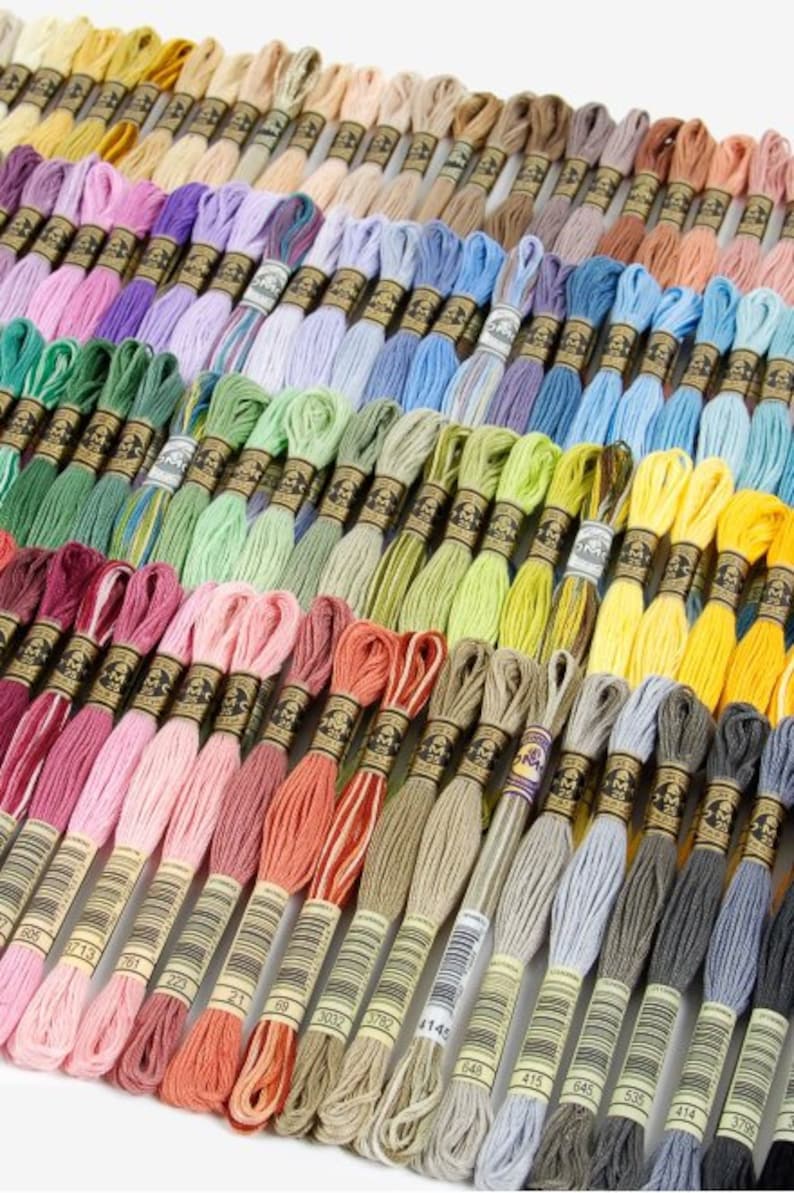DMC Embroidery Floss: Six-strand Cotton Skeins for Cross Stitch or ...