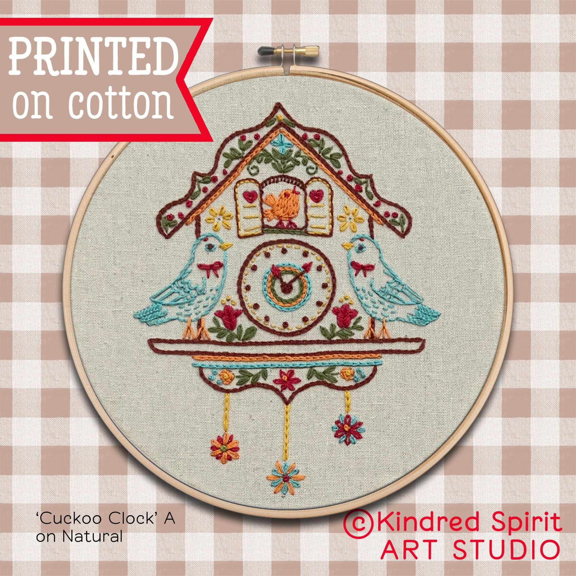 Hand Embroidery Kit ; Cuckoo Clock Design ; Bird Patterns ; Traditional ...