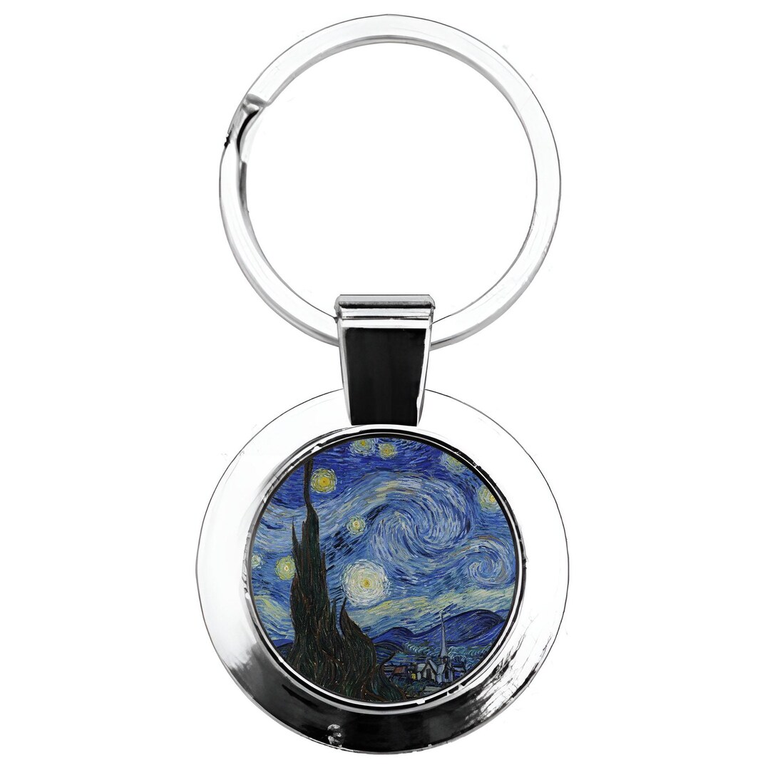 The Starry Night Metal Keyring With Giftbox - Etsy