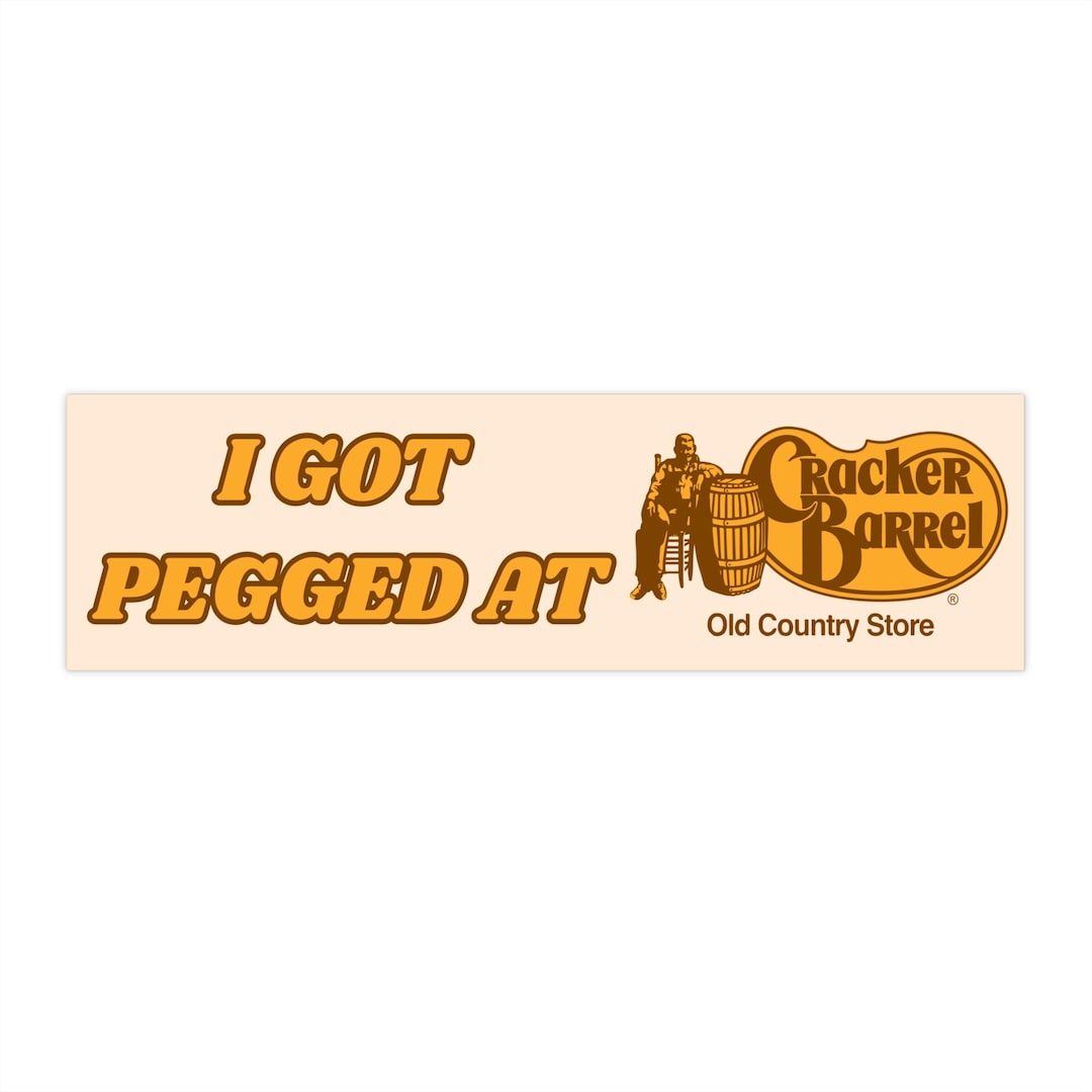 11" X 3" Funny Cracker Barrel Bumper Stickers, Car Decal, Humorous Vehicle Label, Joke Auto ...