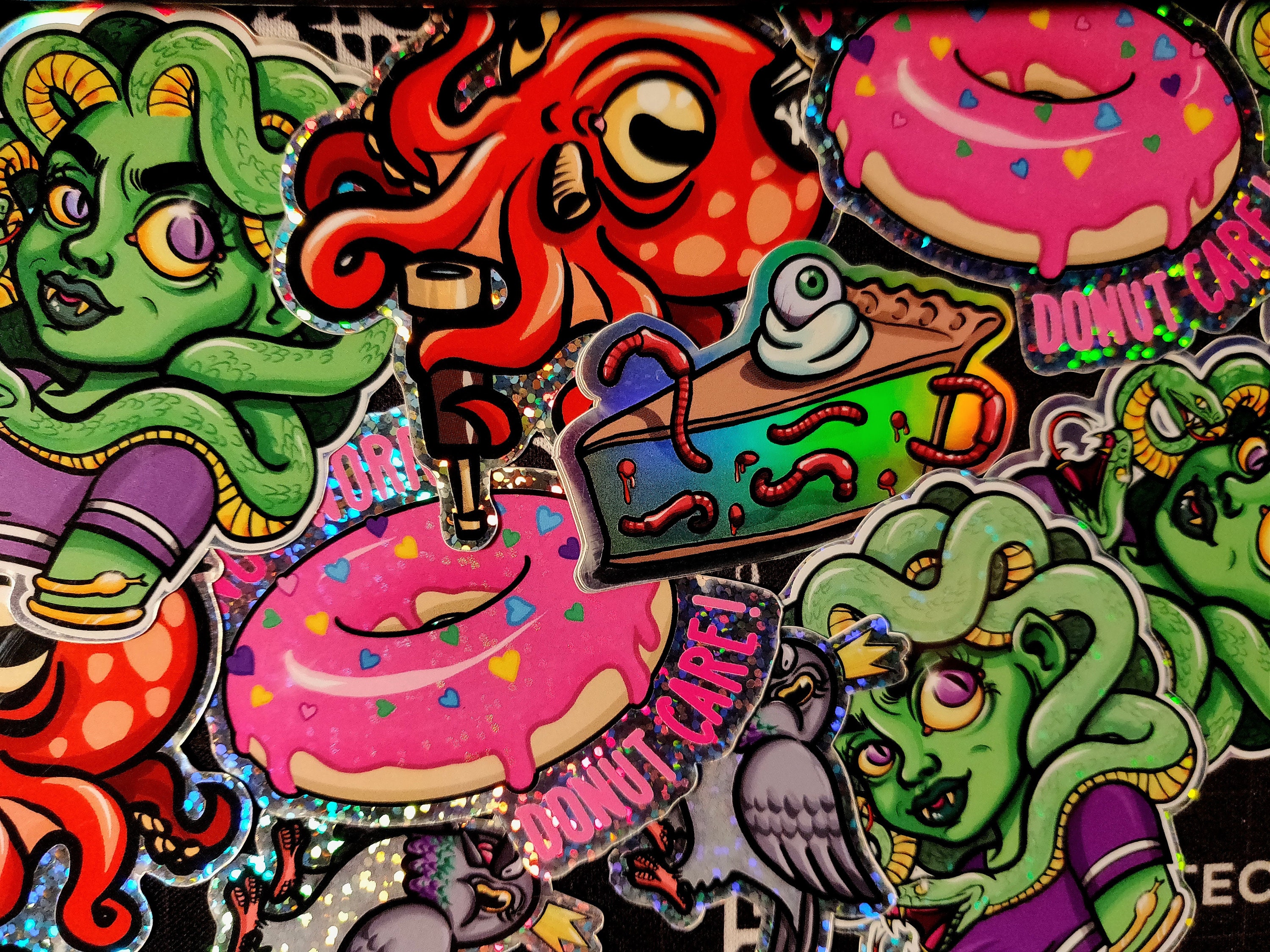 Pirate Kraken Glitter Vinyl Sticker 6.6x8cm - Etsy
