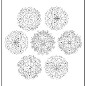 6 Coloring Pages for Adults/ Mandala / Coloring Page/ Pdf/ Png - Etsy