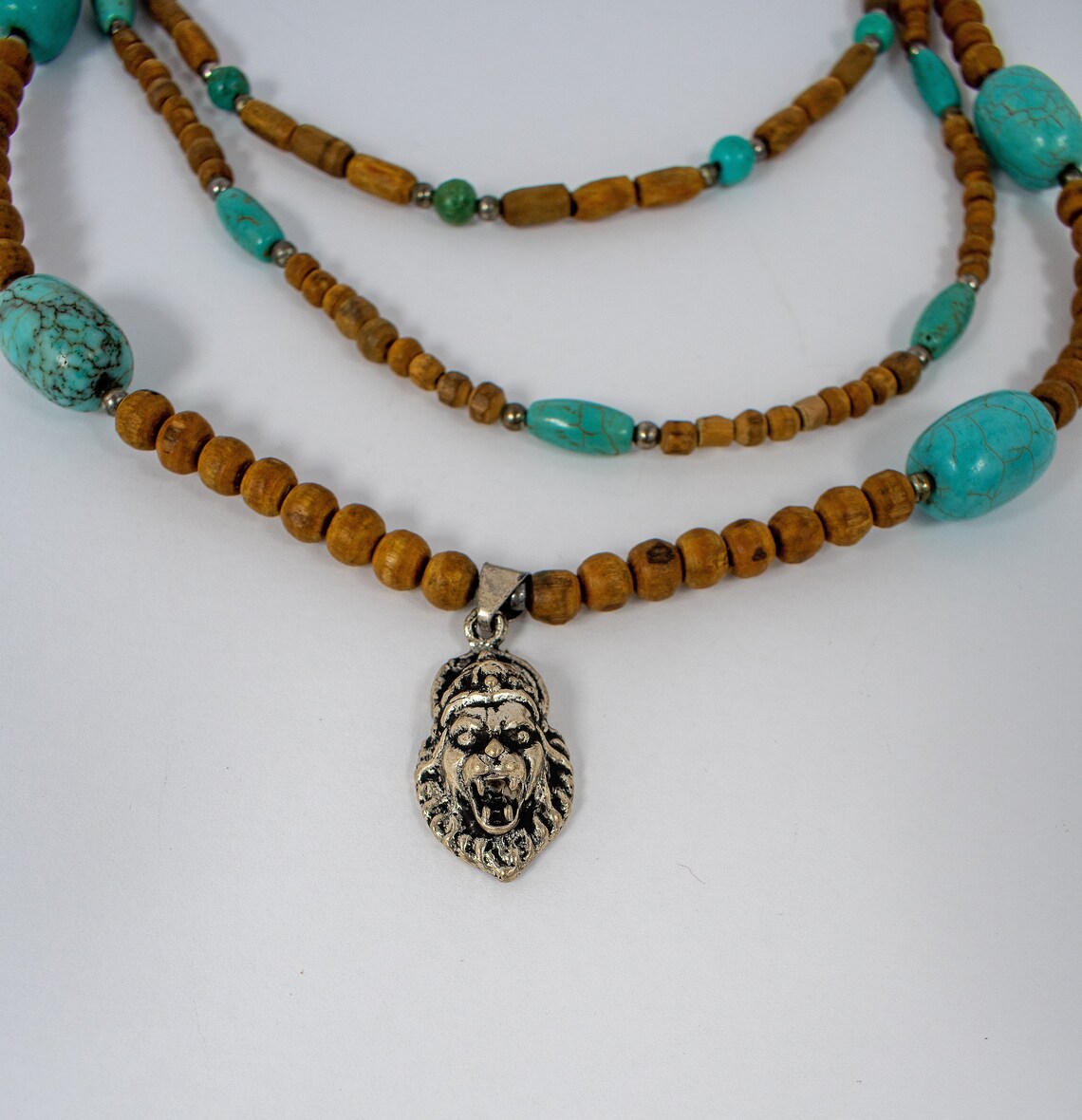Natural Tulasi Beads With Turquoise venus Gemstone and Lord Nrsimhadeva ...