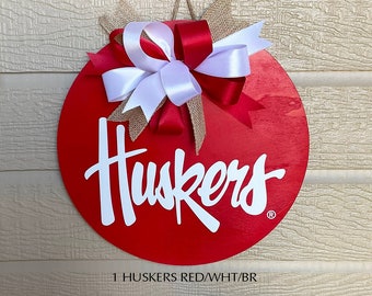 Nebraska Huskers Door Sign - Etsy