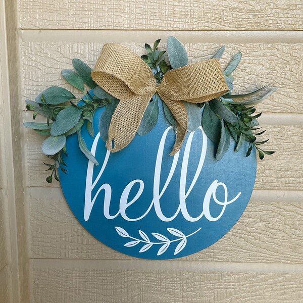 Hello Door Sign - Etsy