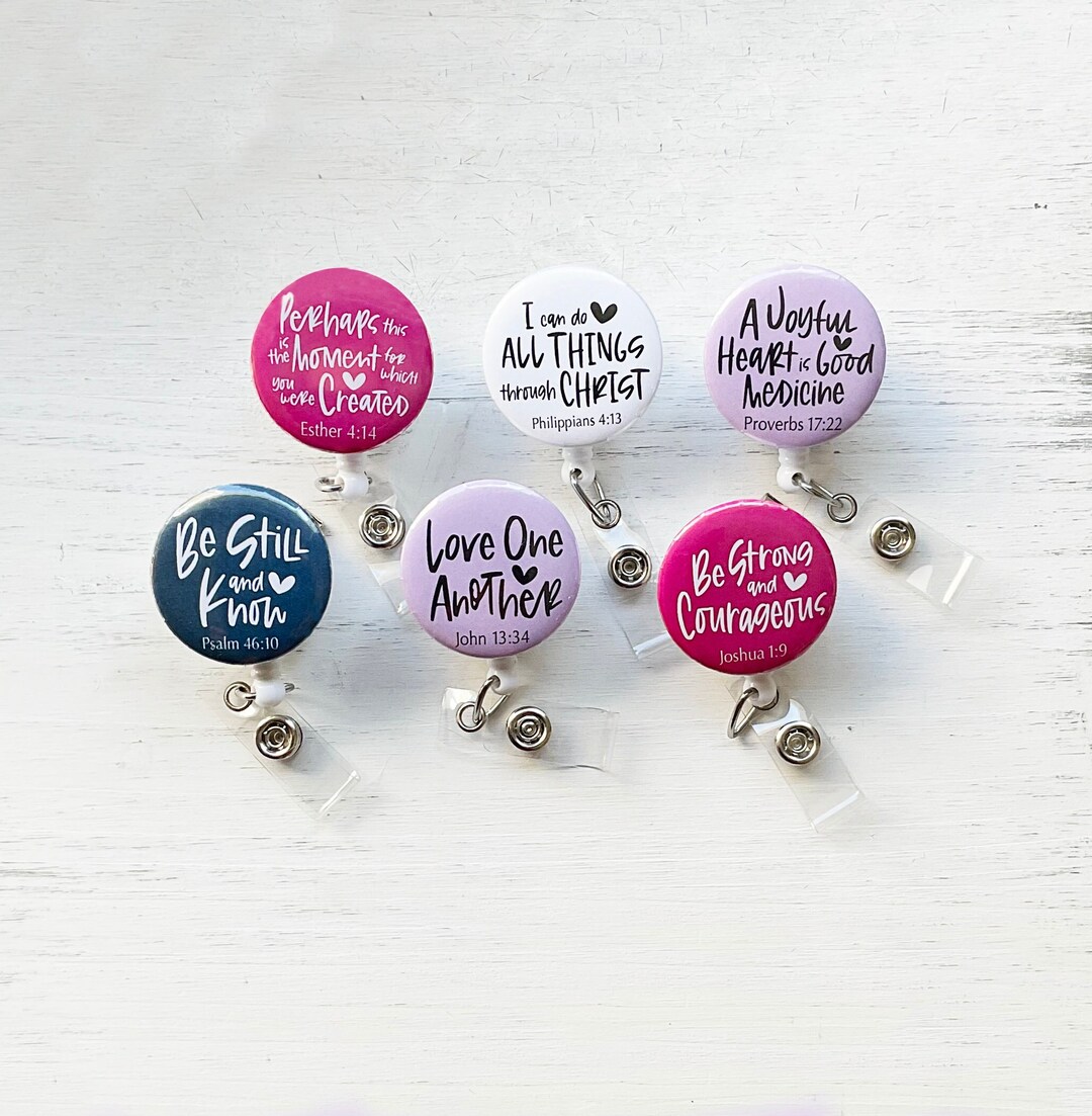 Bible Verse Badge Reel / Mix and Match Verse and Colors / Customize ...