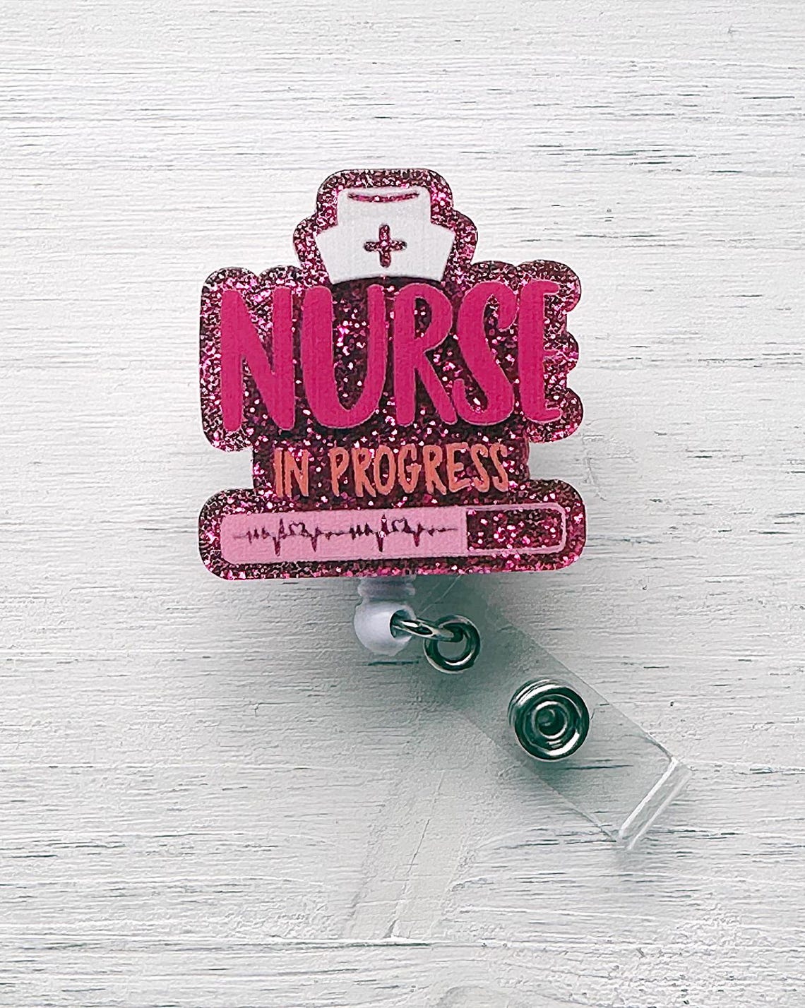 Nurse in Progress Badge Reel / Nursing Student Badge Reel - Etsy