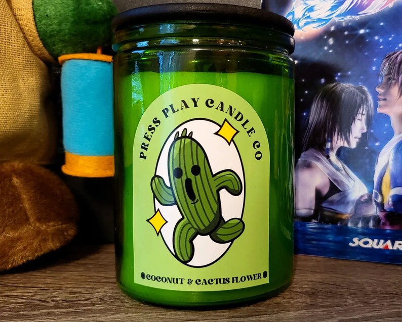 Final Fantasy Video Game Themed Handmade Soy Candle Cactuar 1000 ...