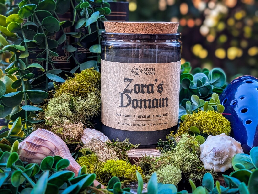 Zora's Domain Soy Candle | Legend of Zelda, Oakmoss & Sea Salt - Etsy