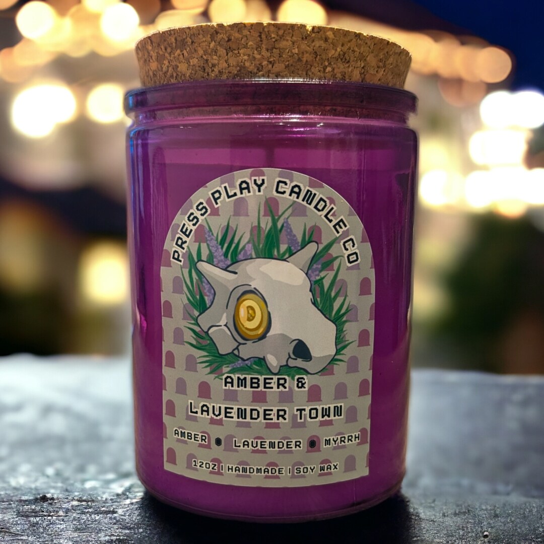 Amber & Lavender Town | Pokemon Inspired Handmade Soy Candle - Etsy