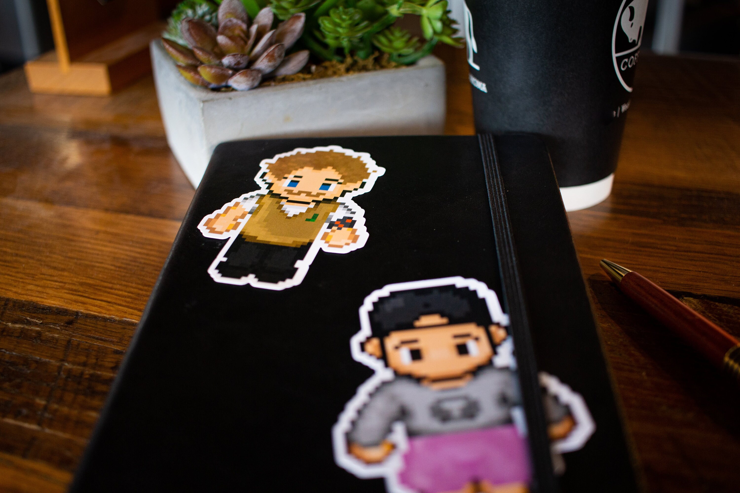 CUSTOM 8-bit Character Stickers Set Personalized Sprite Pixel People ...