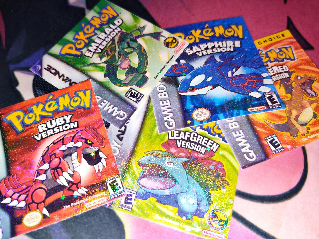 Custom Pokémon Nintendo Gameboy Advance Holographic Stickers Pick Your ...