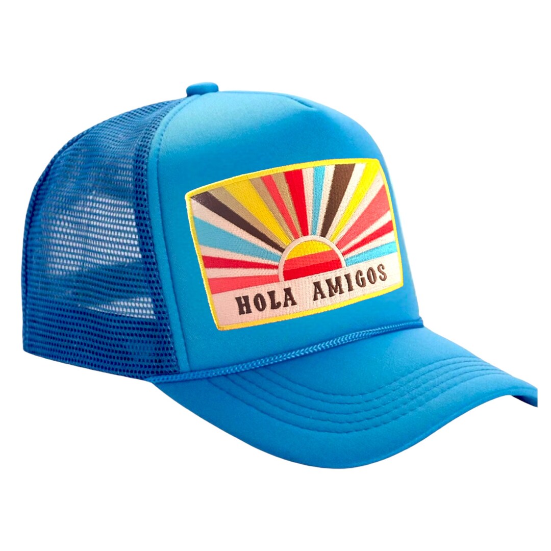 Hola Amigos Trucker Hat With Embroidered Patch Mexico-bachelorette ...