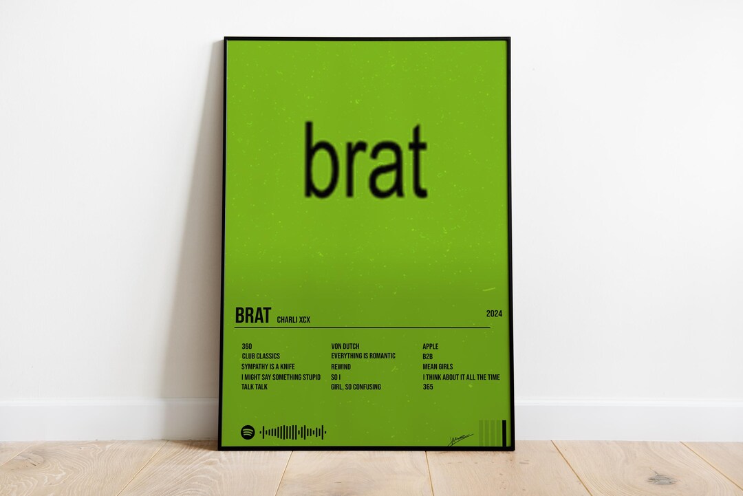 Brat Charli XCX Wall Print Album Cover Poster Wall Decor Bedroom Poster ...