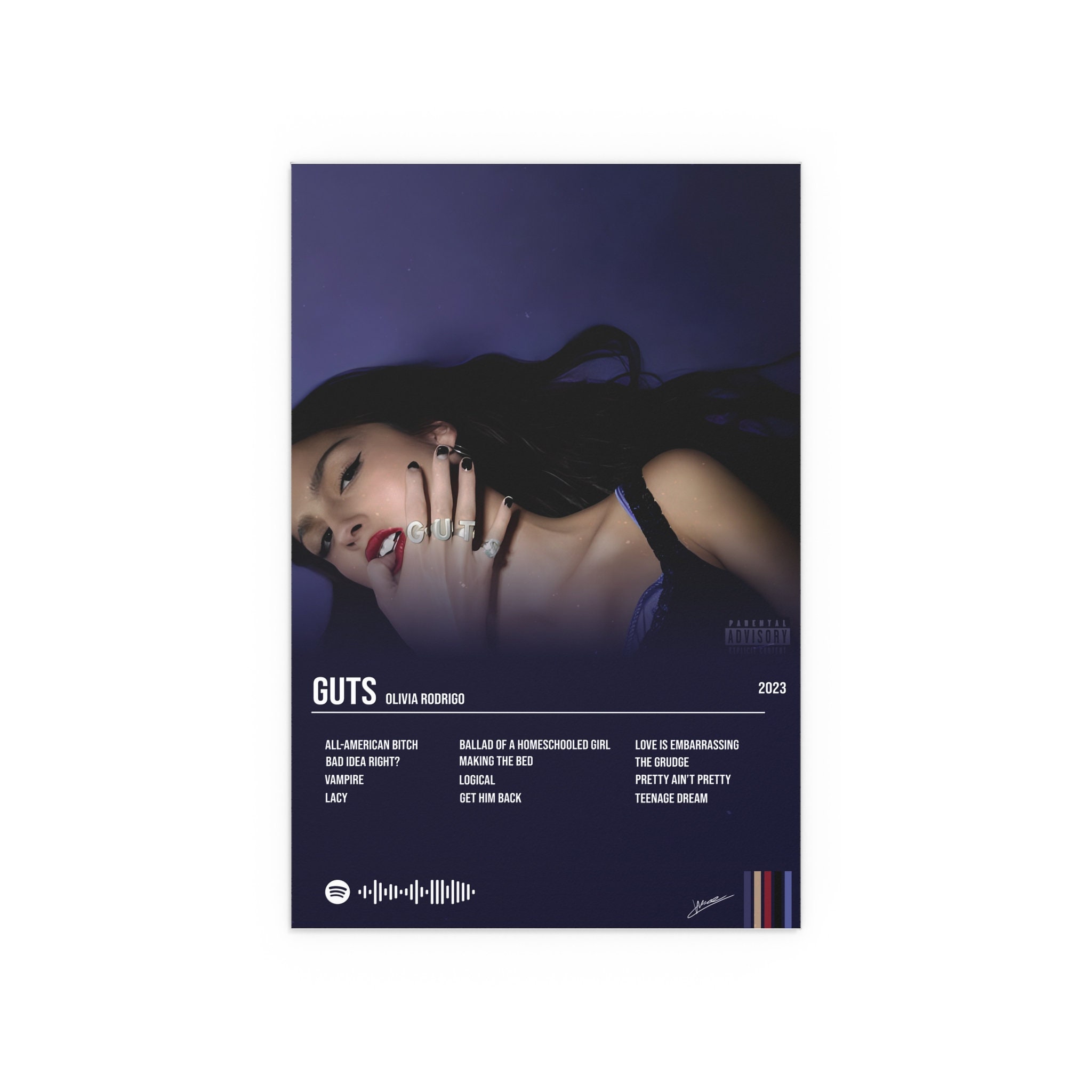 GUTS Olivia Rodrigo Poster, Wall Print, Album Cover Poster sold by ...