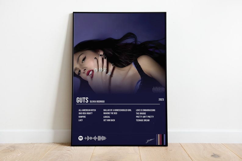 GUTS | Olivia Rodrigo | Wall Print | Album Cover Poster | Wall Decor ...