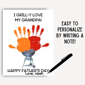 Grandpa Fathers Day Handprint Craft, Handprint Father's Day Gift for ...