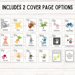 Alphabet Handprint Book, Kids Handprint Art Printable, ABC Handprint ...