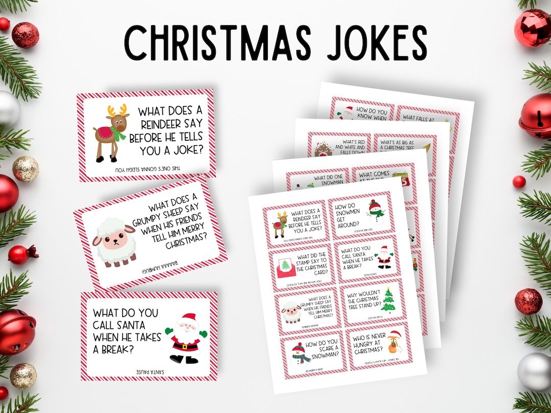 32 Christmas Jokes for Kids, Printable Lunchbox Jokes, Advent Calendar ...